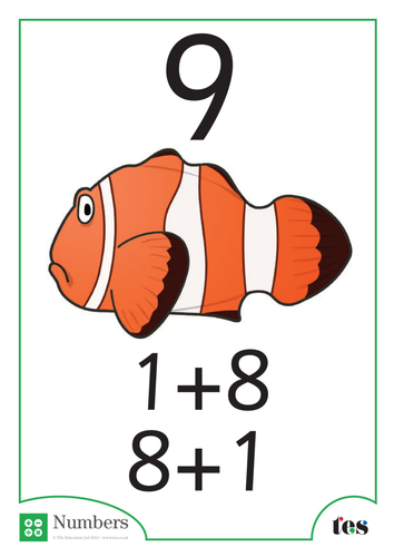 Additions Sheets (total 9) Fish Theme | Teaching Resources