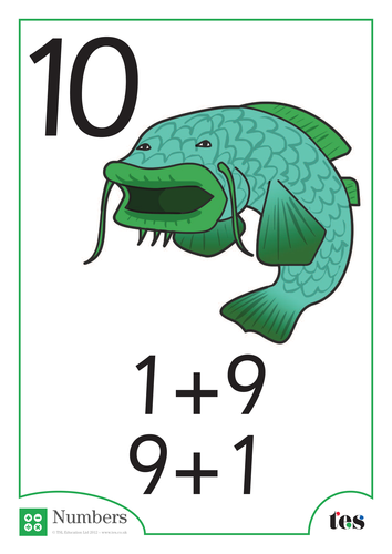 Additions Sheets (total 10) Fish Theme | Teaching Resources