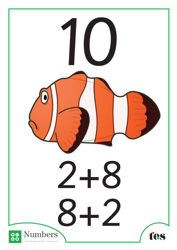 Additions Sheets (total 10) Fish Theme | Teaching Resources