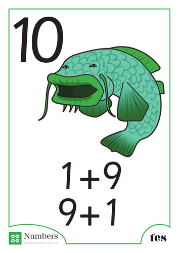 Additions Sheets (total 10) Fish Theme | Teaching Resources