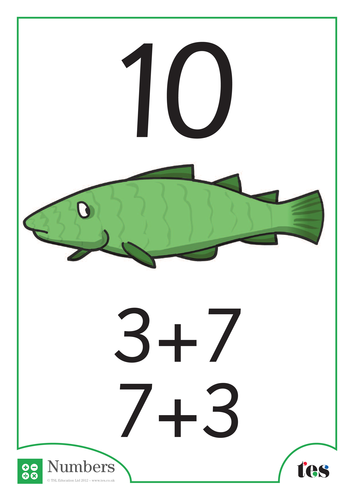 Additions Sheets (total 10) Fish Theme | Teaching Resources