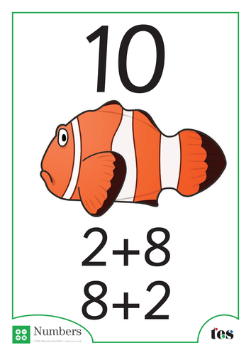 Additions Sheets (total 10) Fish Theme | Teaching Resources