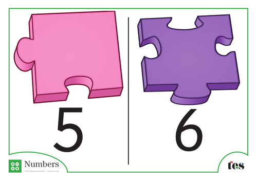 Number Cards - Jigsaw Pieces Theme 1-10 | Teaching Resources