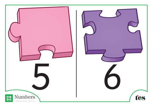 Number Cards - Jigsaw Pieces Theme 1-10 | Teaching Resources