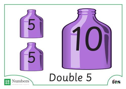 Doubles - Bottles Theme (Double 5) | Teaching Resources