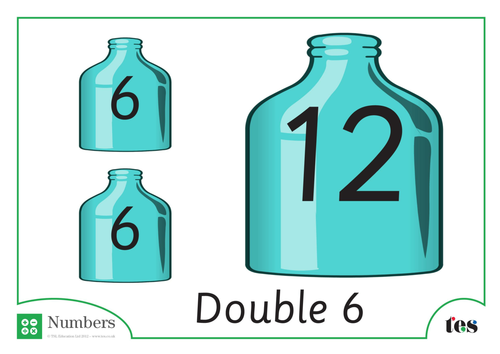 Doubles - Bottles Theme (Double 6) | Teaching Resources