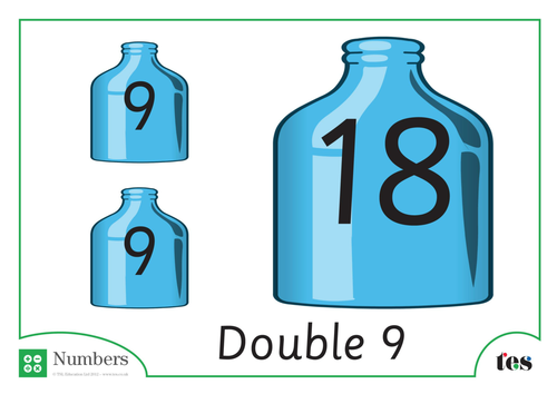 Doubles - Bottles Theme (Double 9) | Teaching Resources