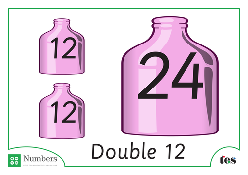 Doubles - Bottles Theme (Double 12) | Teaching Resources