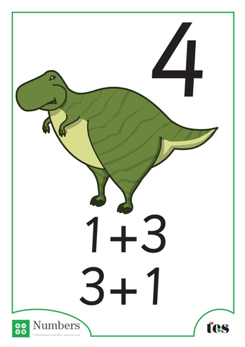 Additions Sheets (total 4) Dinosaur Theme | Teaching Resources