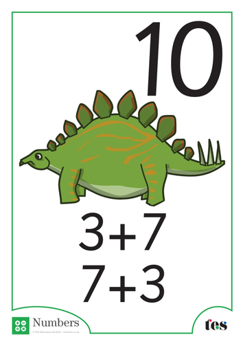 Additions Sheets (total 10) Dinosaur Theme | Teaching Resources