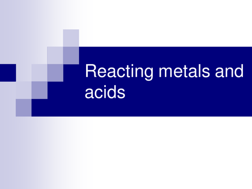 Reacting metals and acids | Teaching Resources