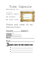 Beginning of the Year: Time Capsule | Teaching Resources