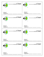 Individual Target Card | Teaching Resources