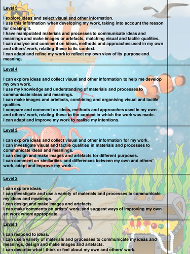 Art levels 1-5 | Teaching Resources