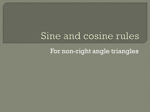 Sine and cosine rules | Teaching Resources