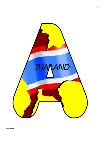 Thailand flag sets of Alphabet and Numbers | Teaching Resources