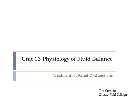 BTEC Level 3 H&SC - Unit 13 Fluid Balance | Teaching Resources BTEC Level 3 H&SC - Unit 13 Fluid Balance | Teaching Resources