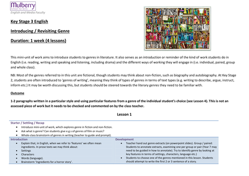 An Introduction to Genre | Teaching Resources