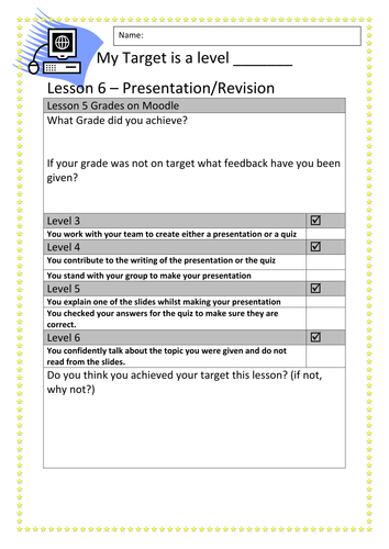 intro to computers - Lesson 6 peer revision | Teaching Resources