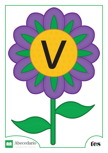 La Letra V - Tema Flor | Teaching Resources