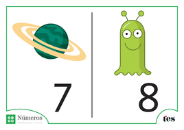 Fichas de Números - Tema Espacio 1-10 | Teaching Resources