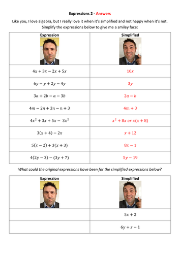 Expressions 2 | Teaching Resources