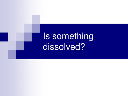 Dissolving | Teaching Resources