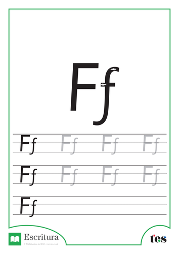 Formación de Letras - La Letra F | Teaching Resources
