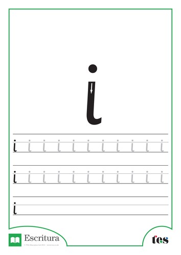 Formación de Letras - La Letra I | Teaching Resources