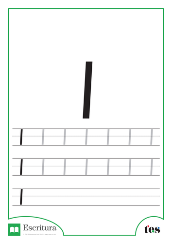 Formación de Letras - La Letra I | Teaching Resources
