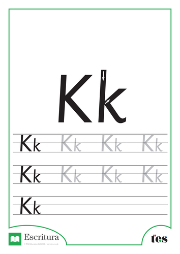Formación de Letras - La Letra K | Teaching Resources