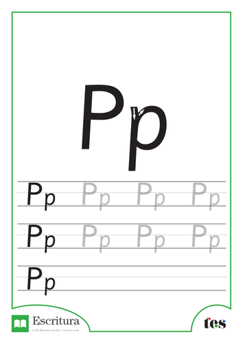 Formación de Letras - La Letra P | Teaching Resources
