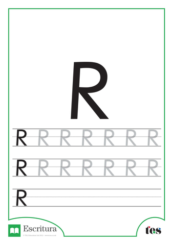 Formación de Letras - La Letra R | Teaching Resources