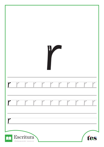 Formación de Letras - La Letra R | Teaching Resources