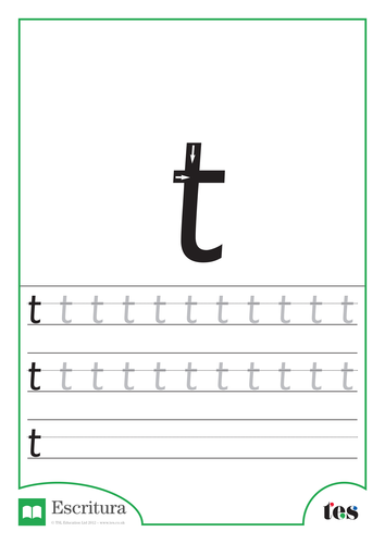 Formación de Letras - La Letra T | Teaching Resources
