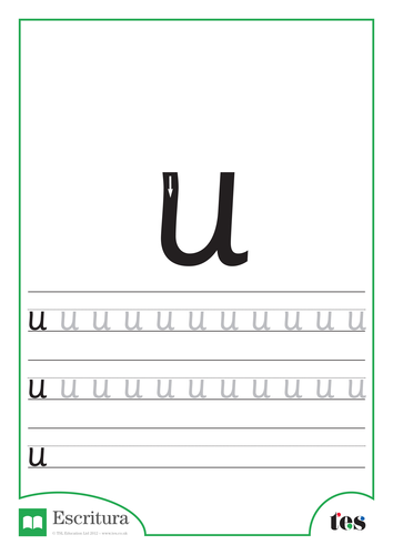 Formación de Letras - La Letra U | Teaching Resources