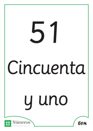 Fichas Didácticas - Números y Su Escritura 51-55 | Teaching Resources