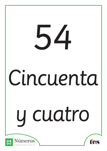 Fichas Didácticas - Números y Su Escritura 51-55 | Teaching Resources