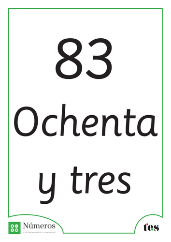 Fichas Didácticas - Números y Su Escritura 81-85 | Teaching Resources