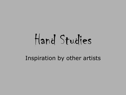 Hand Studies | Teaching Resources