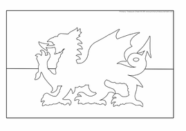 Welsh flag colouring sheet | Teaching Resources