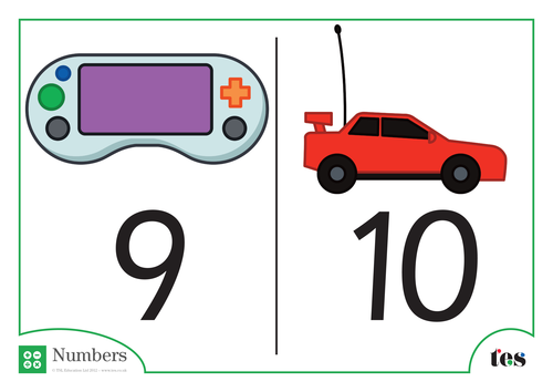 Number Cards - Toys Theme 1-10 | Teaching Resources