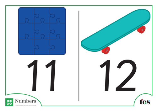 Number Cards - Toys Theme 11-20 | Teaching Resources