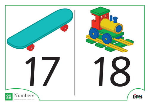 Number Cards - Toys Theme 11-20 | Teaching Resources