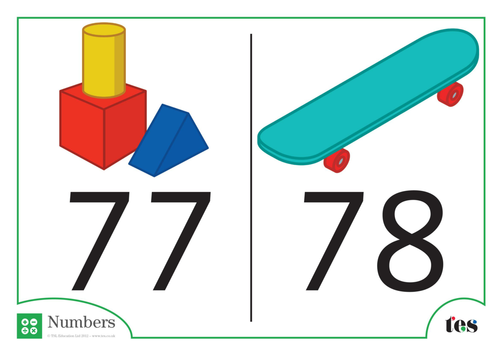 Number Cards - Toys Theme 71-80 | Teaching Resources