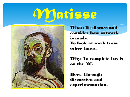 Matisse Painting with Scissors PPT SOW Art KS3 | Teaching Resources