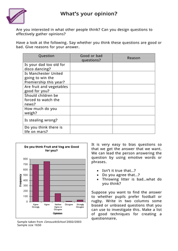 What's Your Opinion? | Teaching Resources