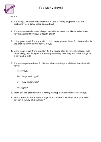 Too Many Boys? | Teaching Resources