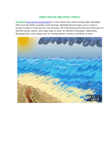 FREE ONLINE DRAWING TOOLS | Teaching Resources