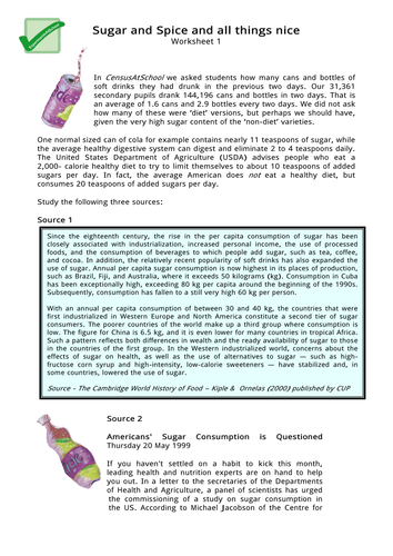 Sugar And Spice And All Things Nice | Teaching Resources